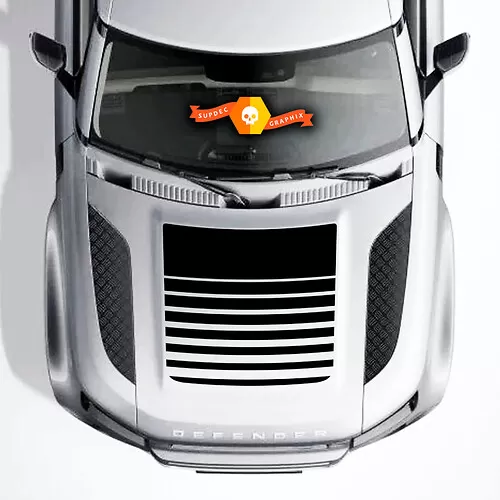 Land Rover Defender 110 Hood Blackout Solid Sticker voor Land Rover ...
